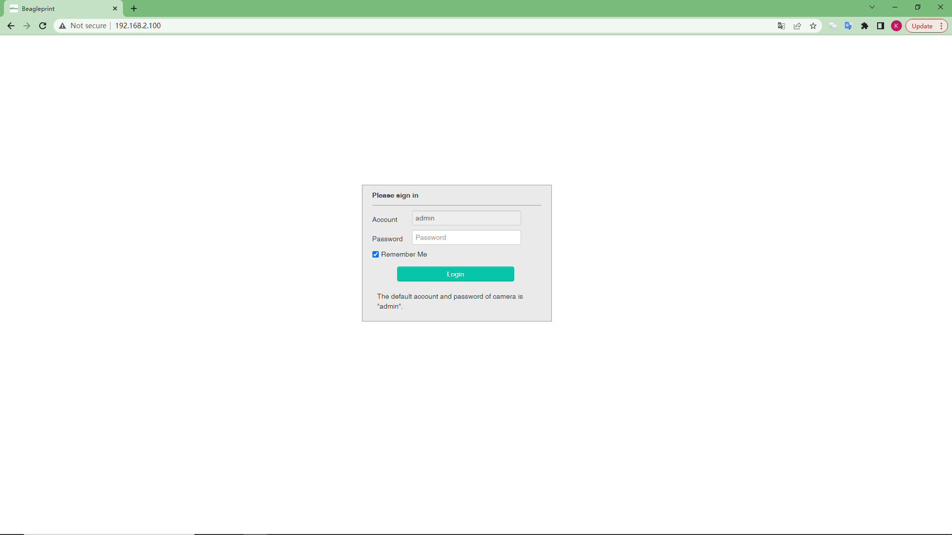 Browser Page layout | Beaglecam